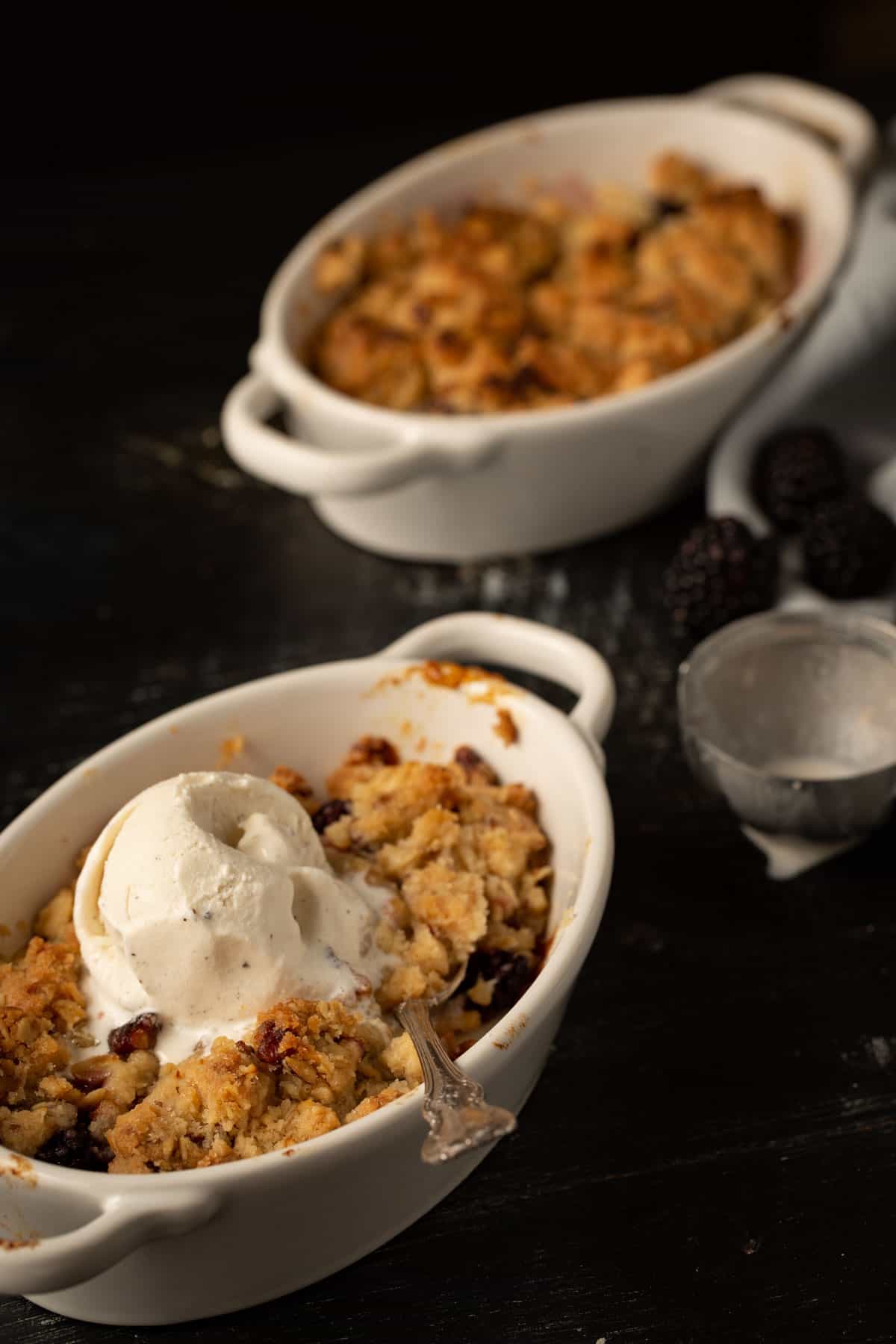 Apple & Blackberry Crumble with Pecans- Butter & Baggage