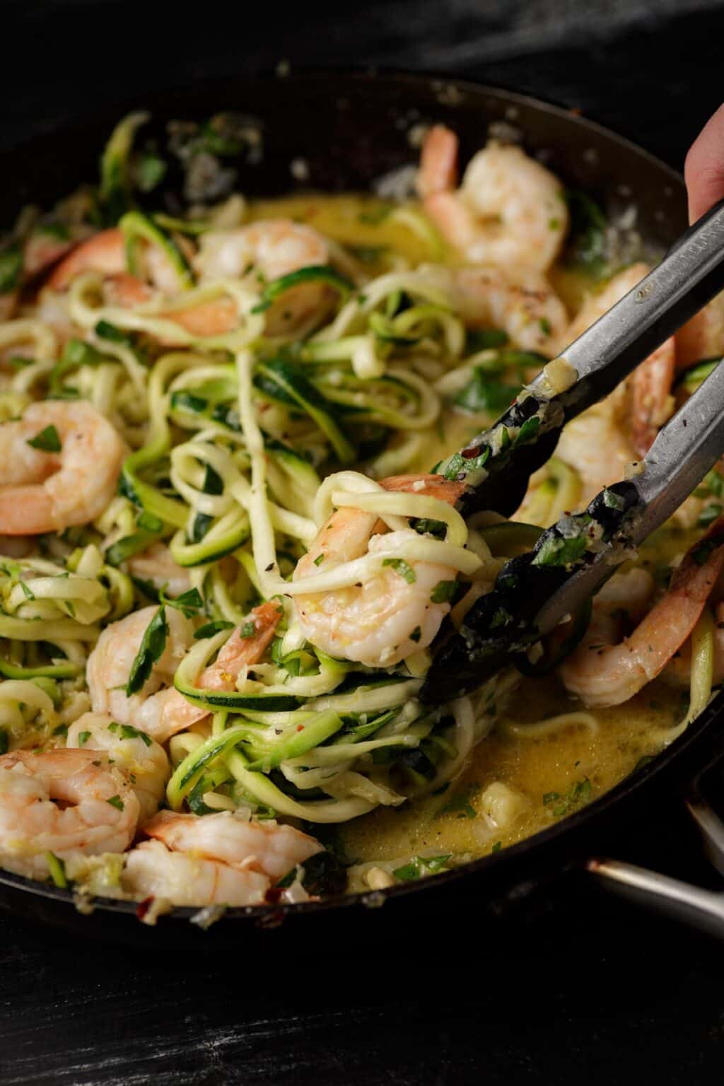 Shrimp Scampi with Zucchini Noodles - Butter & Baggage