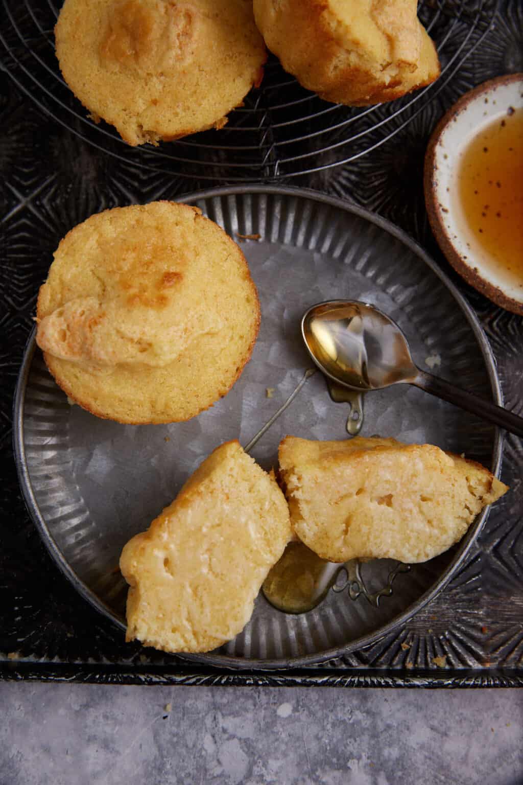 From Scratch Cornbread Muffins with White Cornmeal - Butter & Baggage