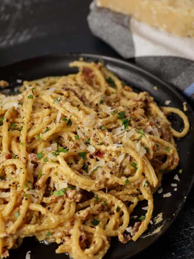 Carbonara Recipe with Pancetta - Butter & Baggage