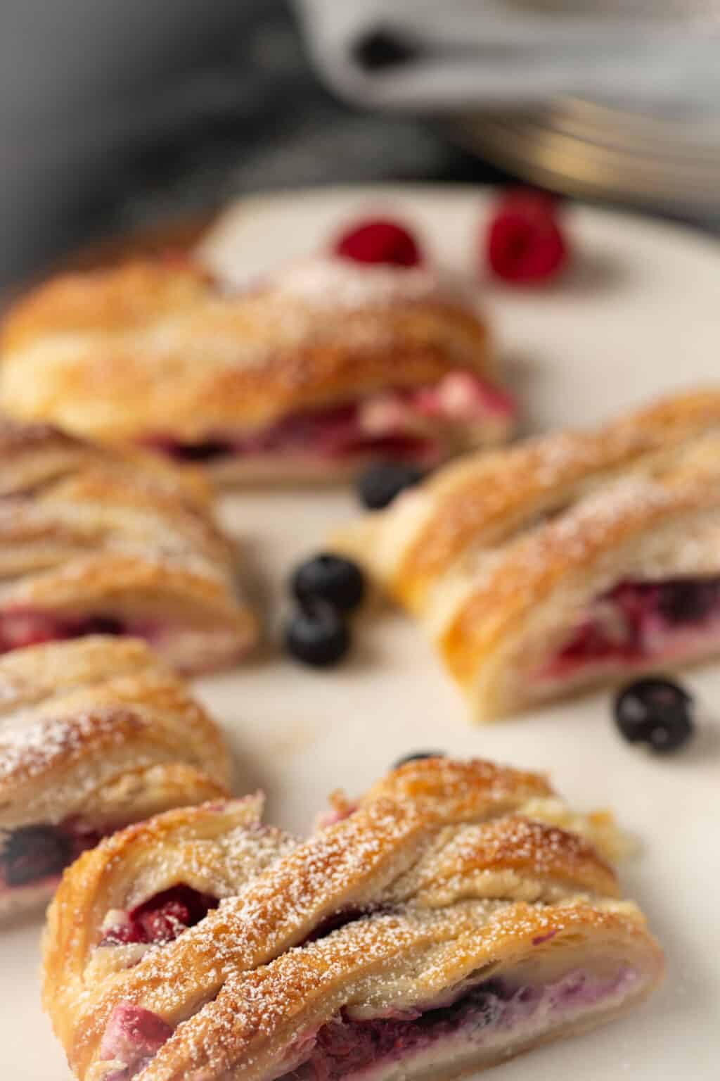 Cream Cheese Puff Pastry Braid with Berries - Butter & Baggage