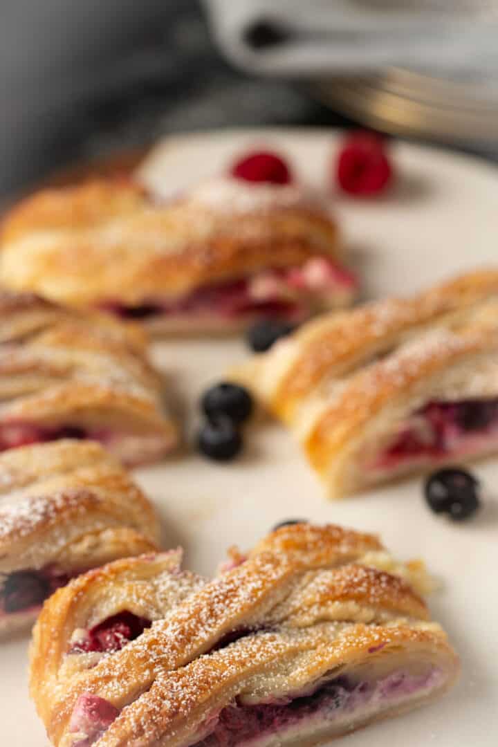 Cream Cheese Puff Pastry Braid with Berries - Butter & Baggage