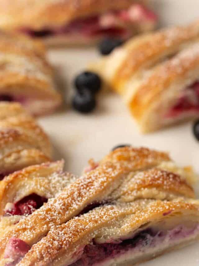 Simple Berry Puff Pastry Braid for Breakfast - Butter & Baggage