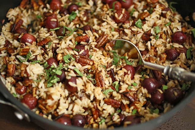 Wild Rice with Roasted Grapes | Butter and Baggage