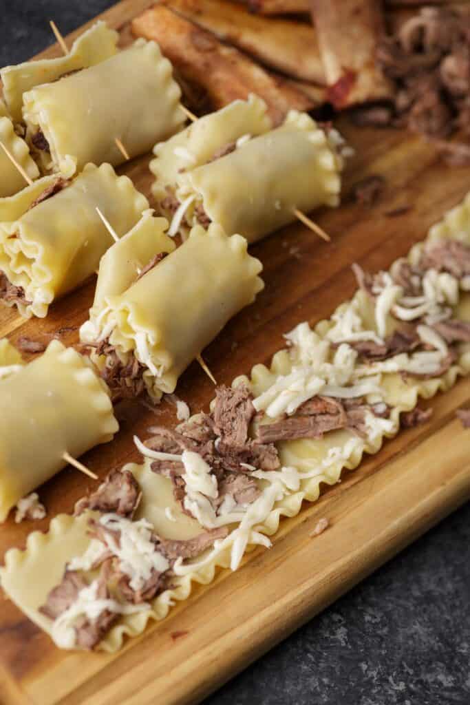 Lasagna Roll Ups with Short Ribs - Butter & Baggage