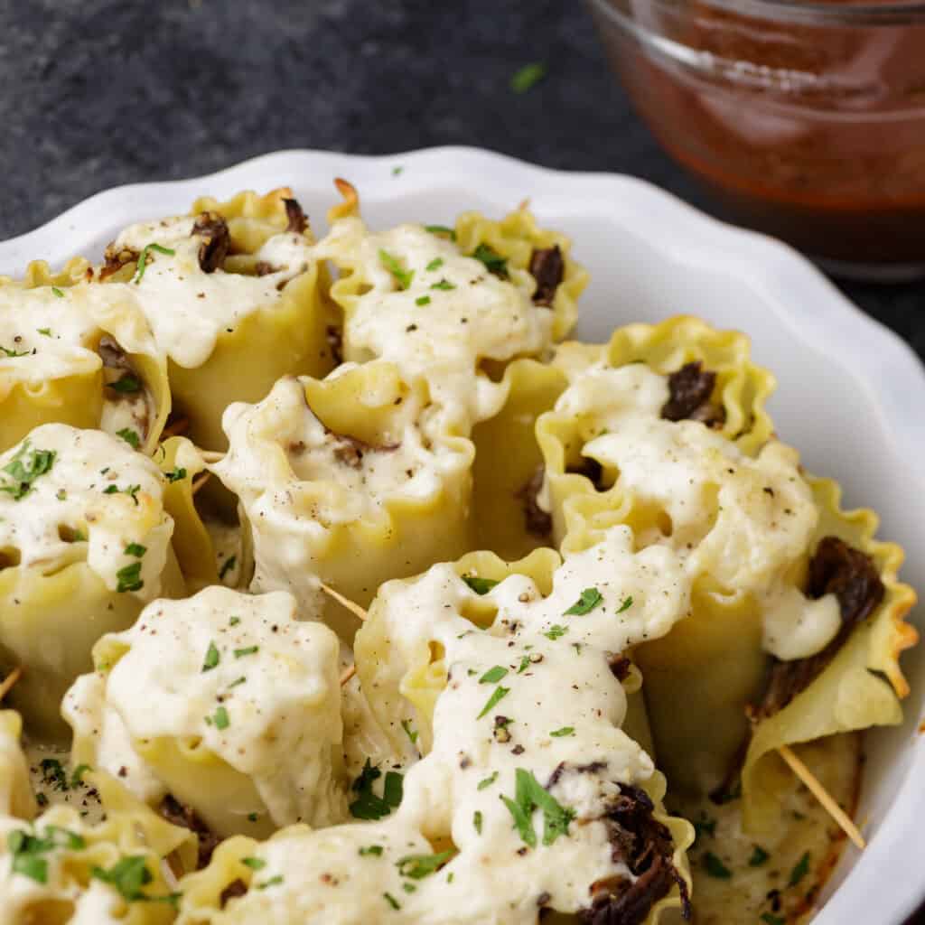 Lasagna Roll Ups with Short Ribs - Butter & Baggage