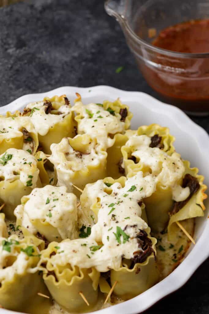 Lasagna Roll Ups with Short Ribs - Butter & Baggage