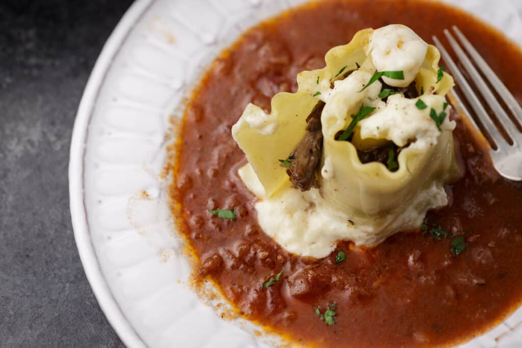 Lasagna Roll Ups with Short Ribs - Butter & Baggage