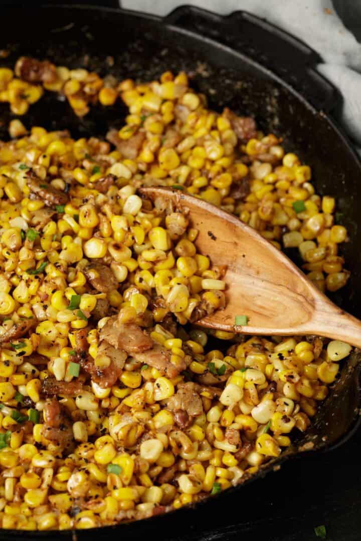 Skillet Charred Corn Recipe- Butter & Baggage