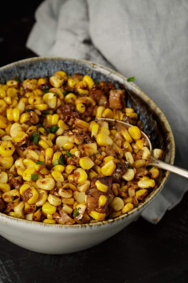 Skillet Charred Corn Recipe- Butter & Baggage
