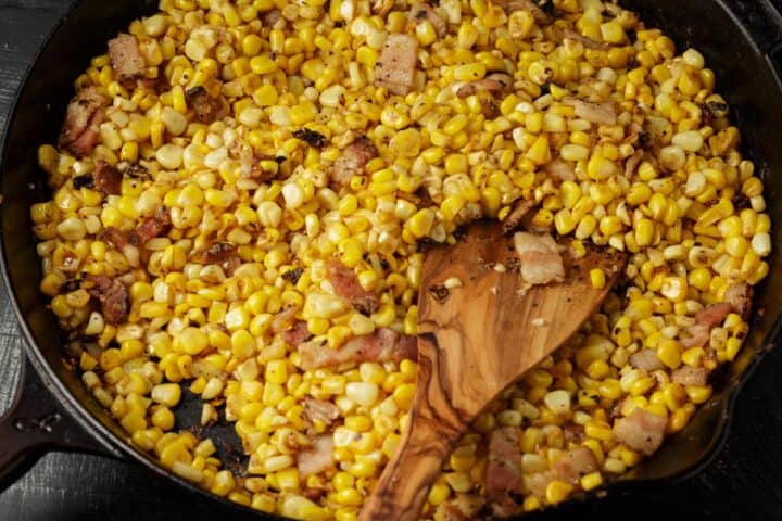 Skillet Charred Corn Recipe- Butter & Baggage