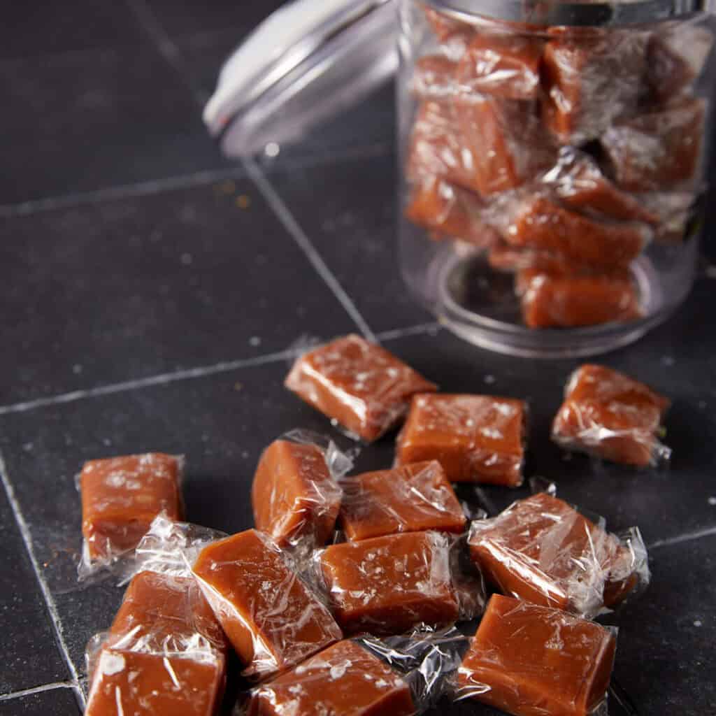 Easy Salted Caramels Made with Sweetened Condensed Milk - Butter & Baggage