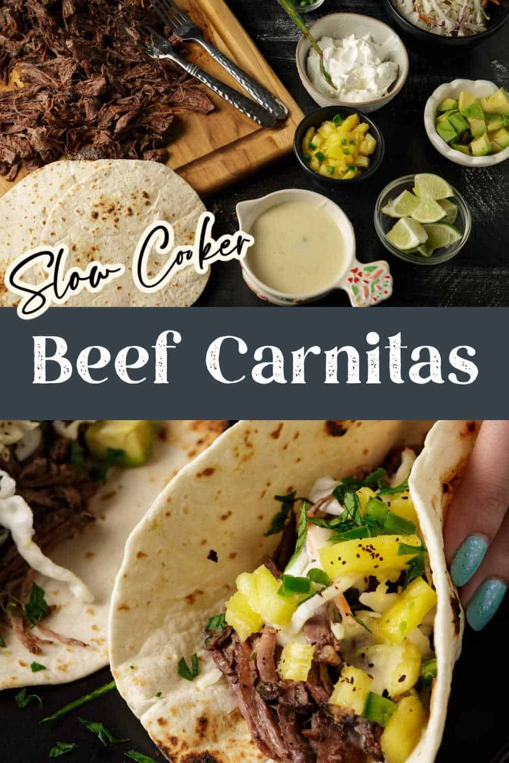Beef Carnitas in a Slow Cooker - Butter & Baggage