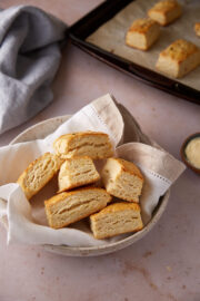 Square Buttermilk Biscuits (Tall & Flaky) - Butter & Baggage