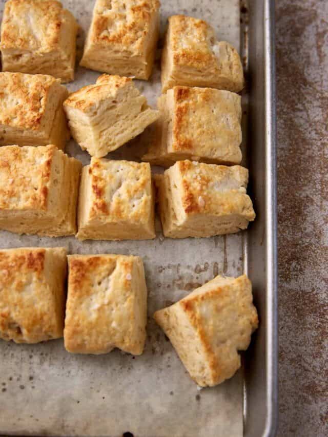 Square Biscuits with Sausage Gravy - Butter & Baggage