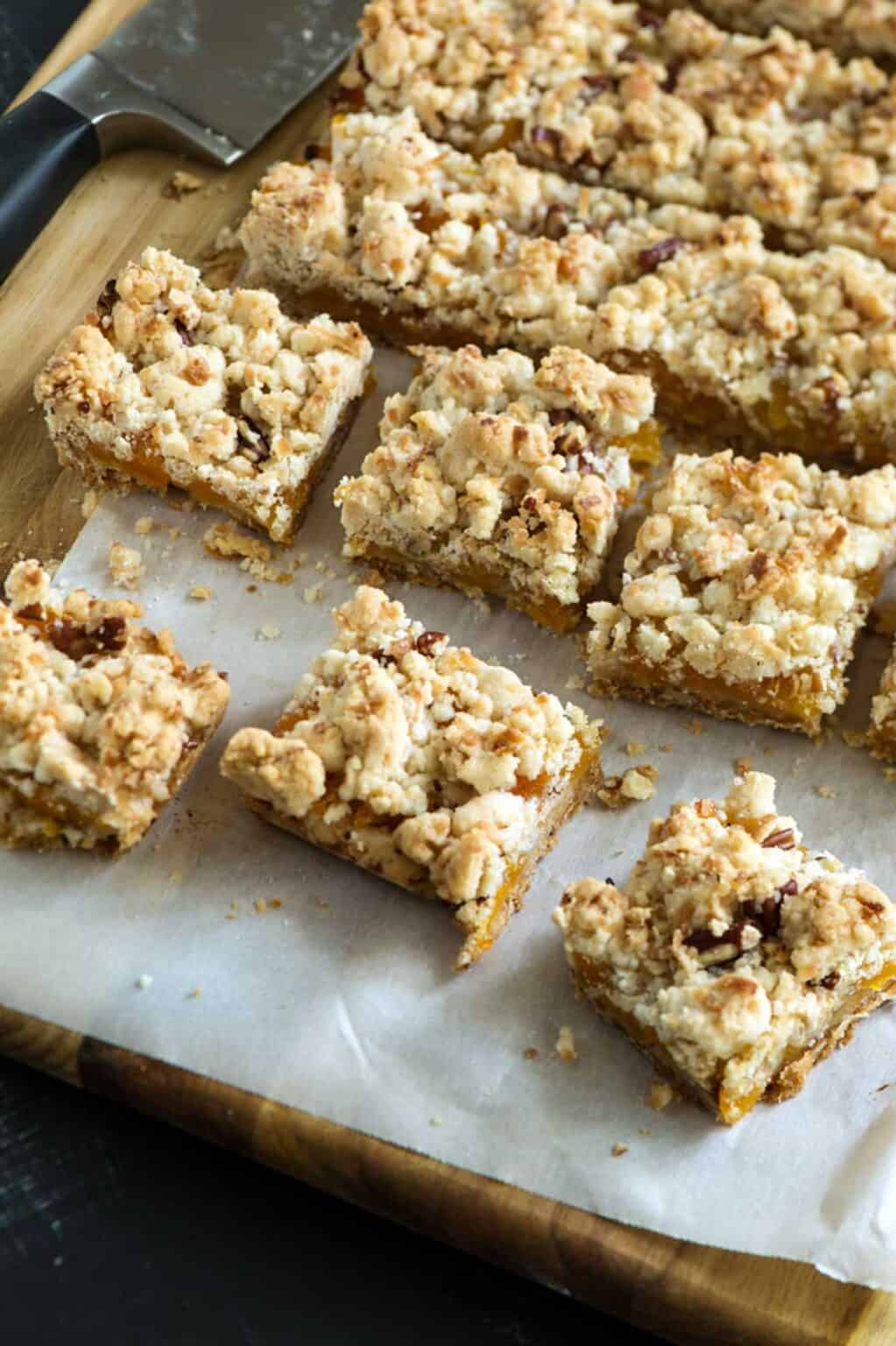 Apricot Bars with a Shortbread Crust - Butter & Baggage