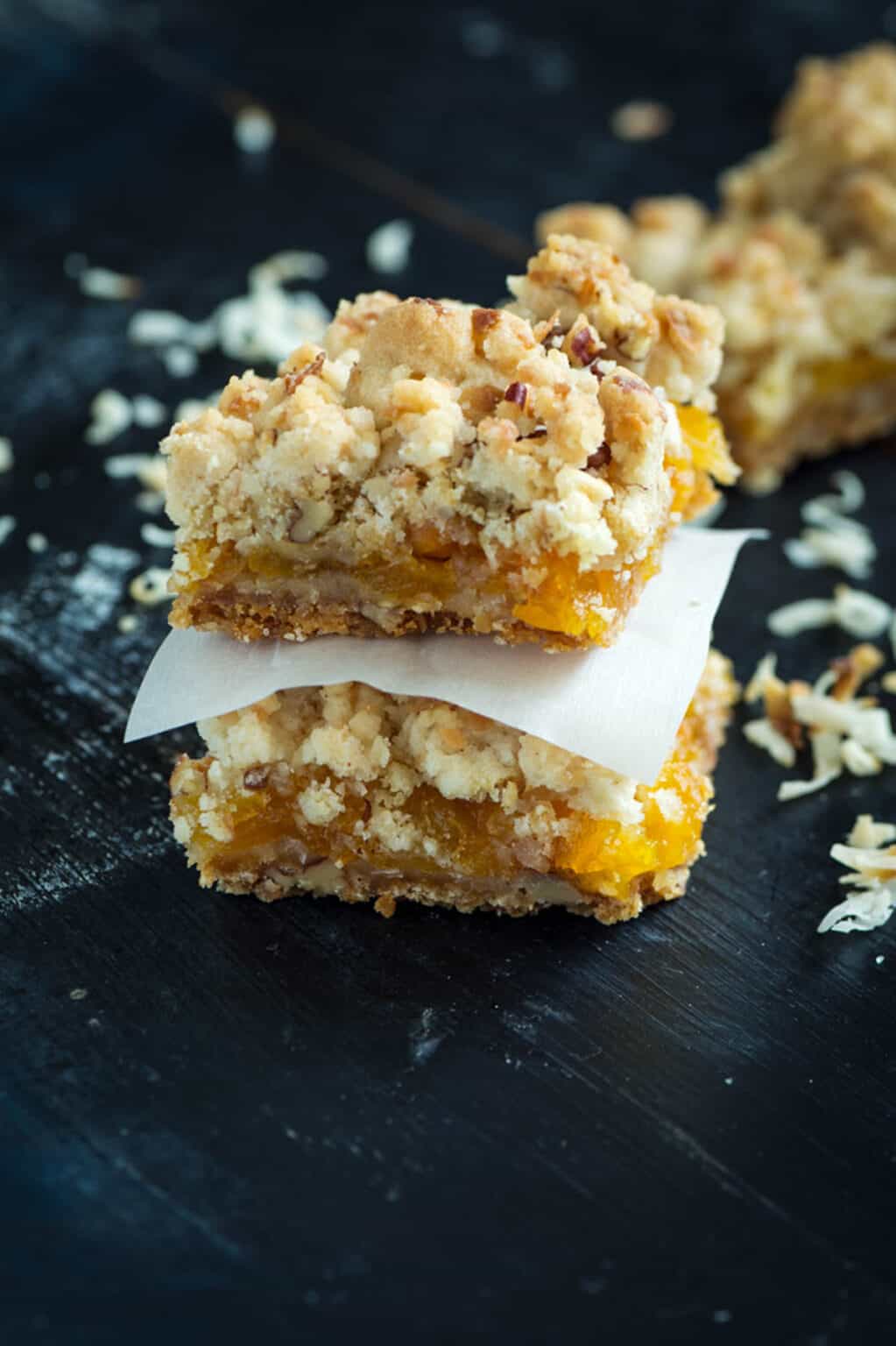 Apricot Bars with a Shortbread Crust - Butter & Baggage