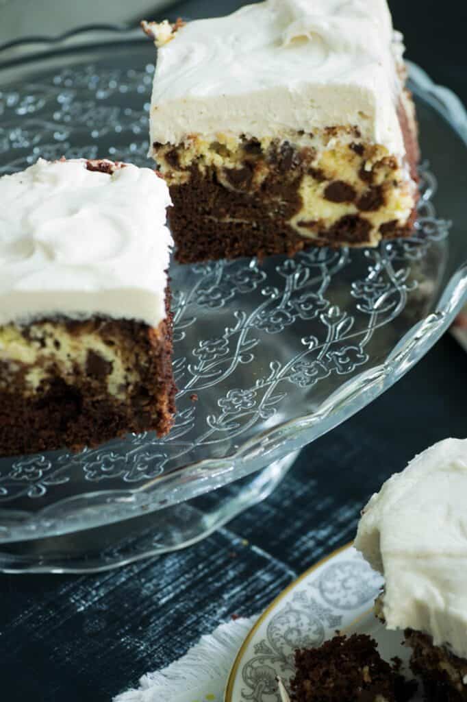 Chocolate Cake with Cream Cheese Frosting - Butter & Baggage