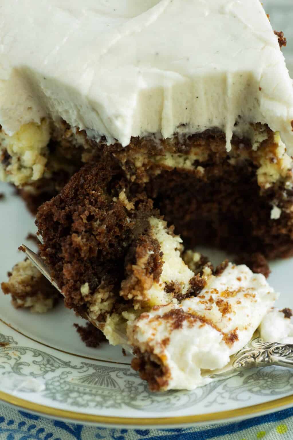 Chocolate Cake with Cream Cheese Frosting - Butter & Baggage