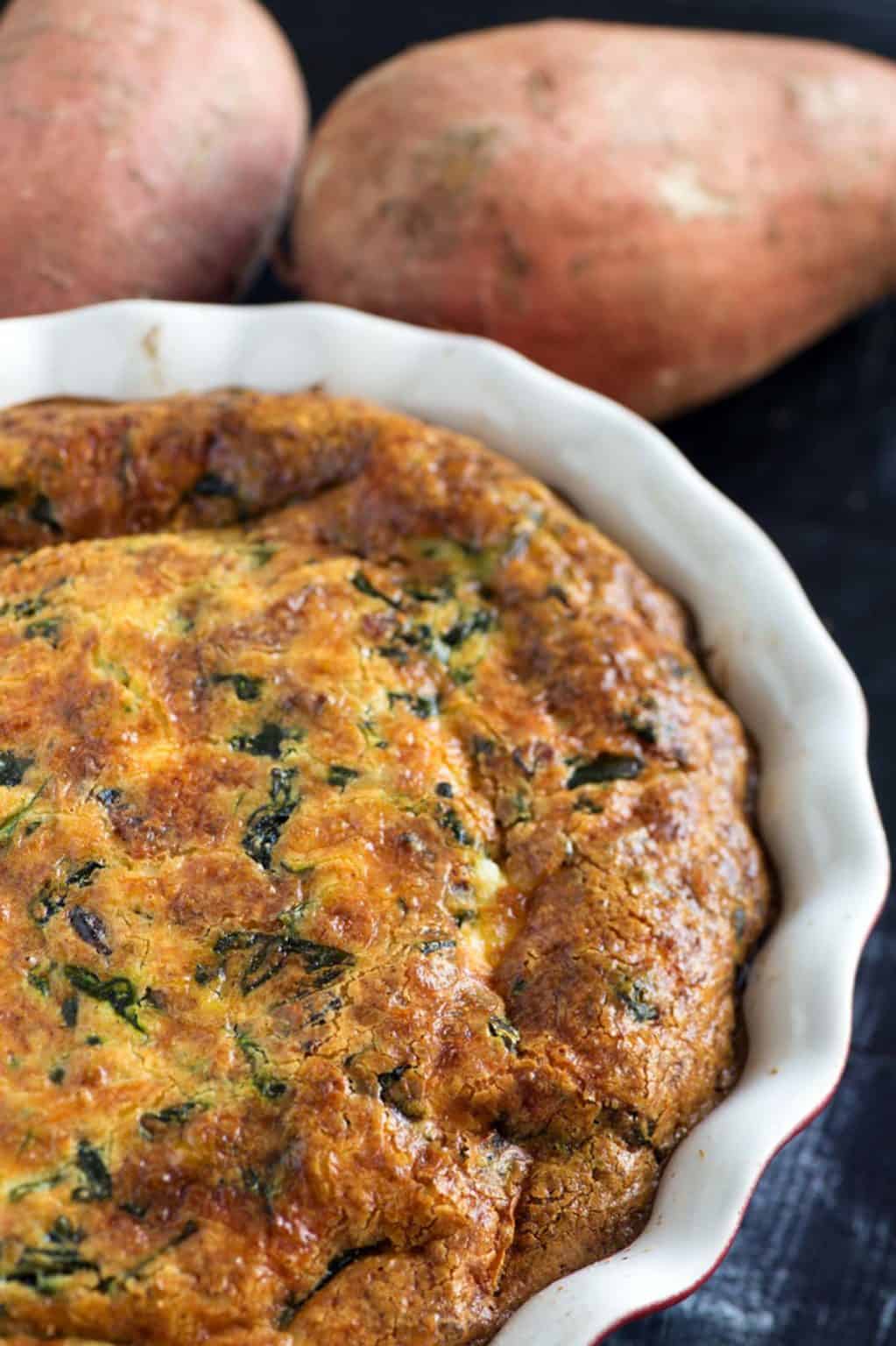 Sweet Potato Crust Quiche - Butter & Baggage