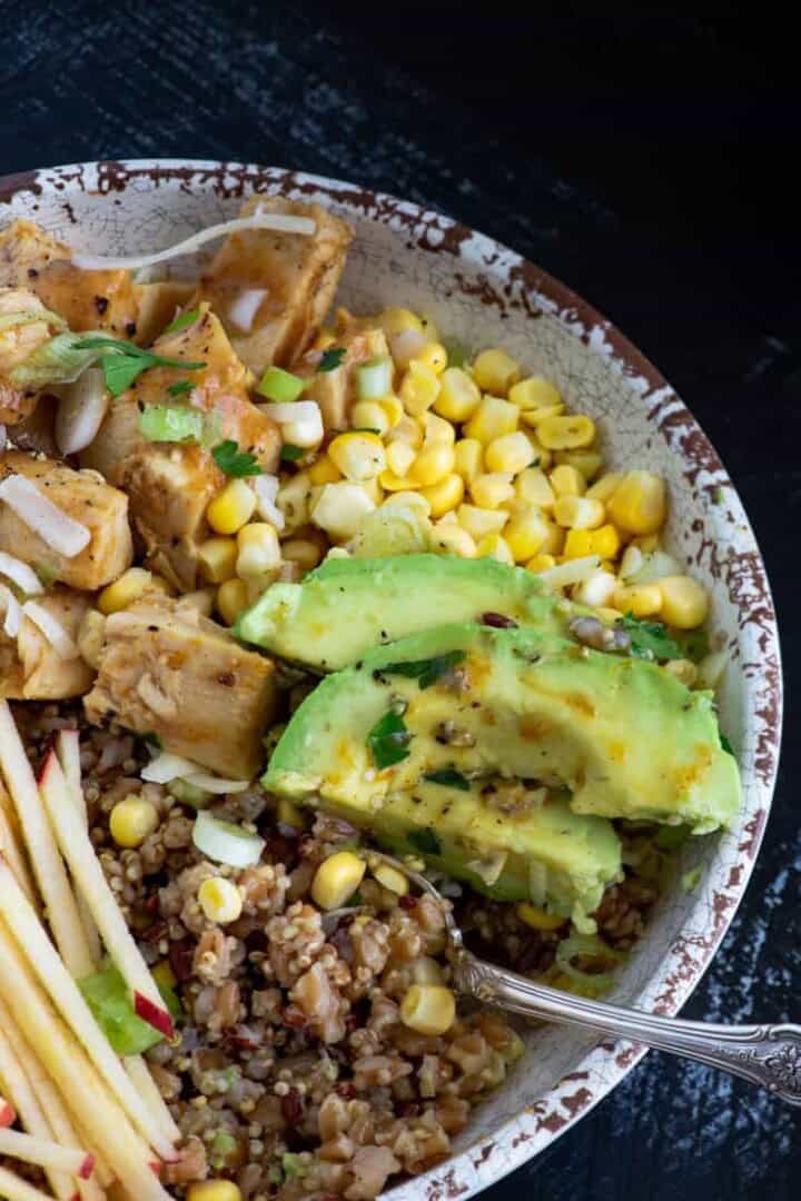 BBQ Chicken and Rice Bowl w/ Apples - Butter & Baggage