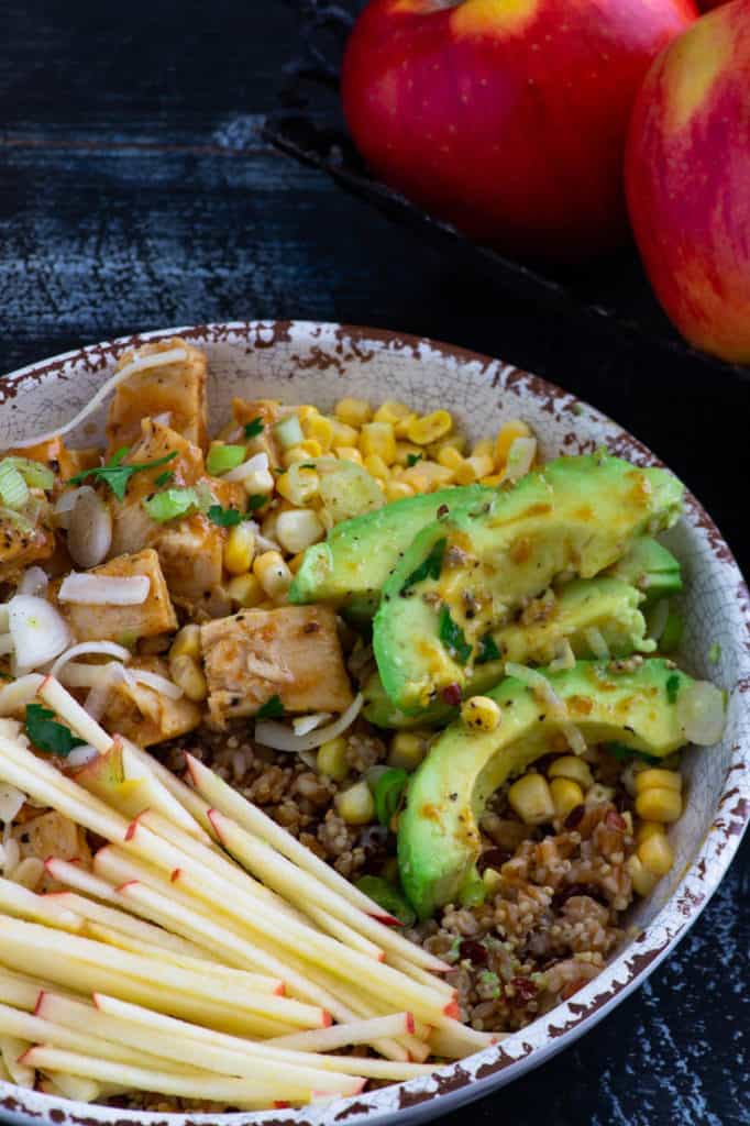 BBQ Chicken and Rice Bowl w/ Apples - Butter & Baggage