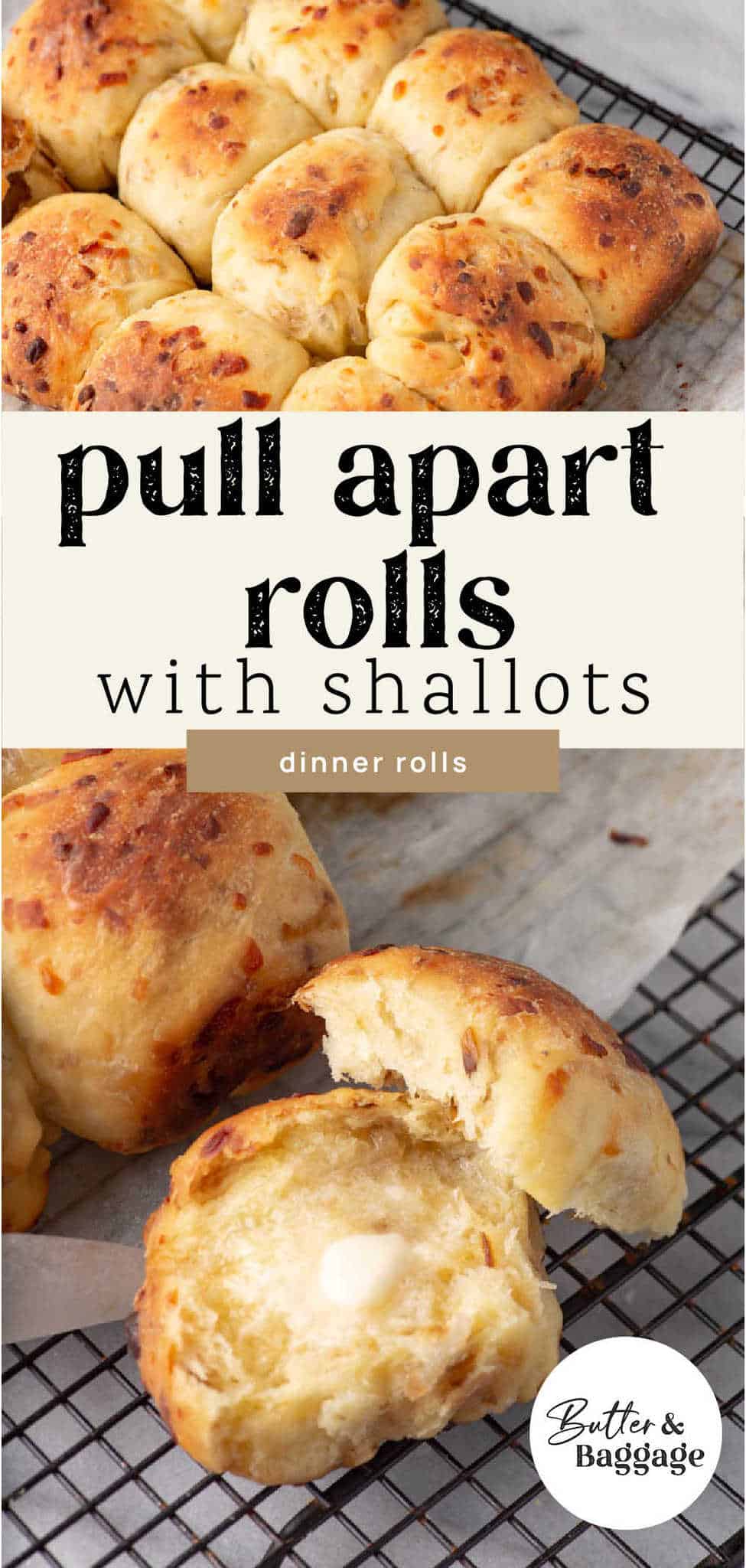 No Knead Dinner Rolls with or without Caramelized Onions - Butter & Baggage