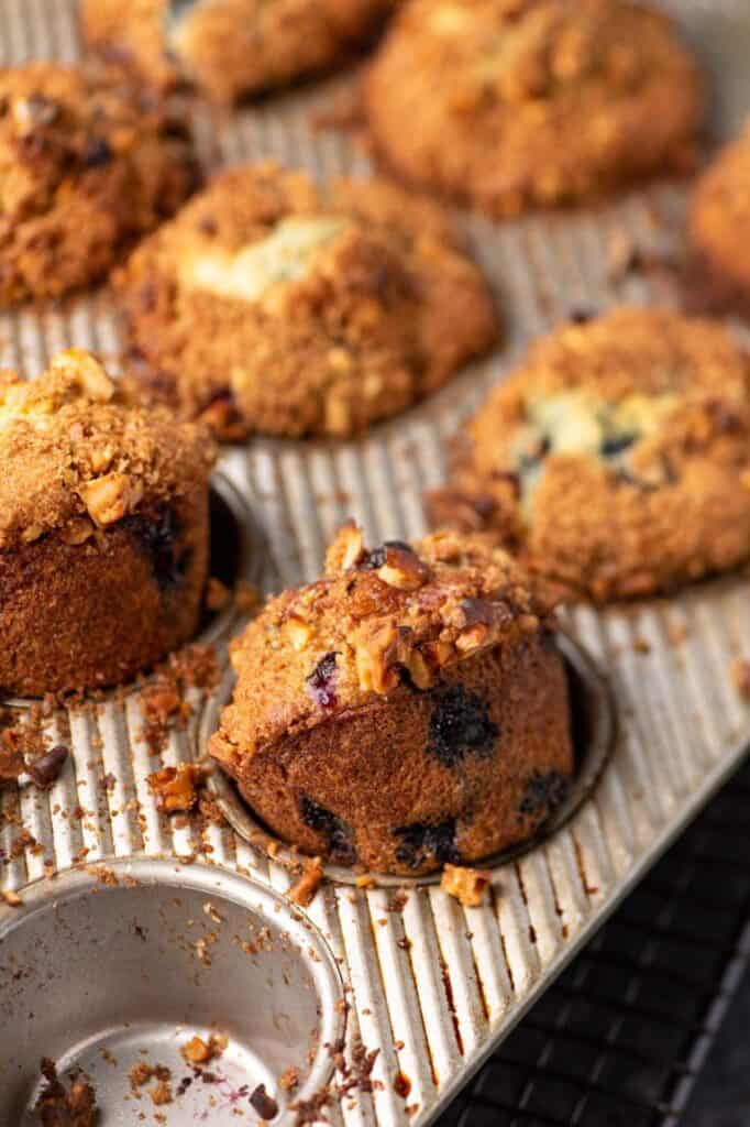 Blueberry Muffin with Crumb Topping - Butter & Baggage