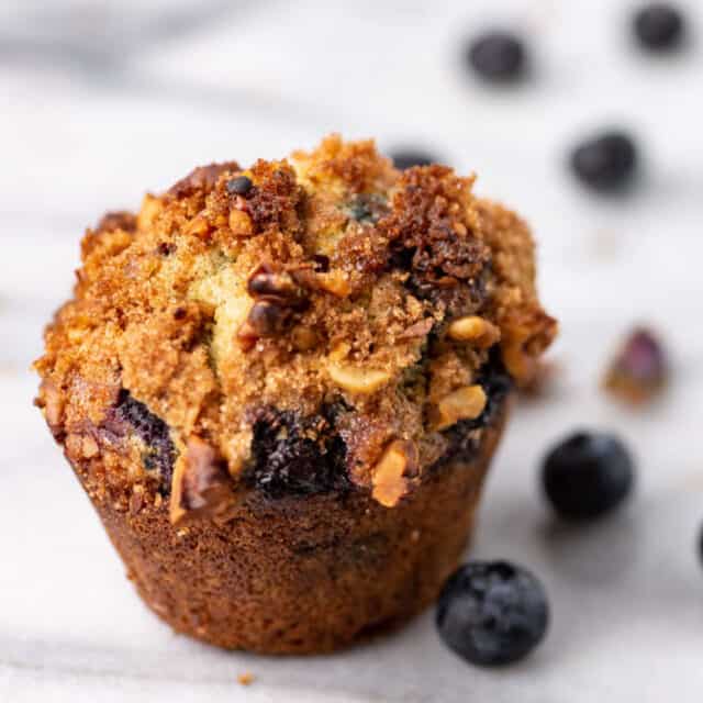 Blueberry Muffin with Crumb Topping - Butter & Baggage