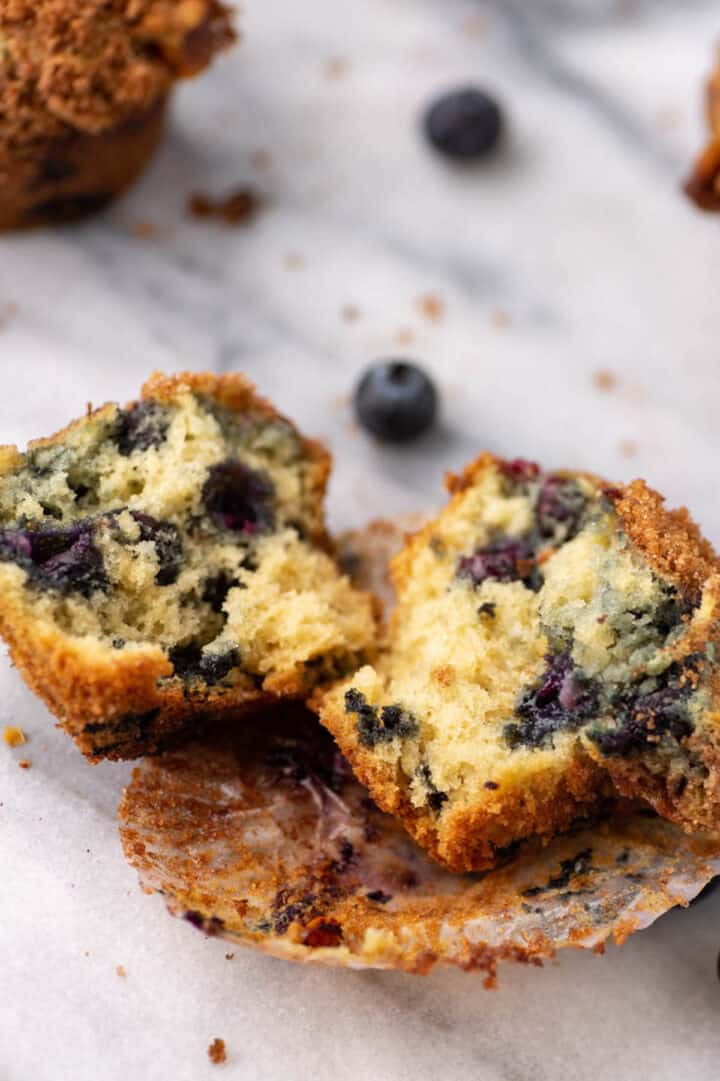 Blueberry Muffin with Crumb Topping - Butter & Baggage