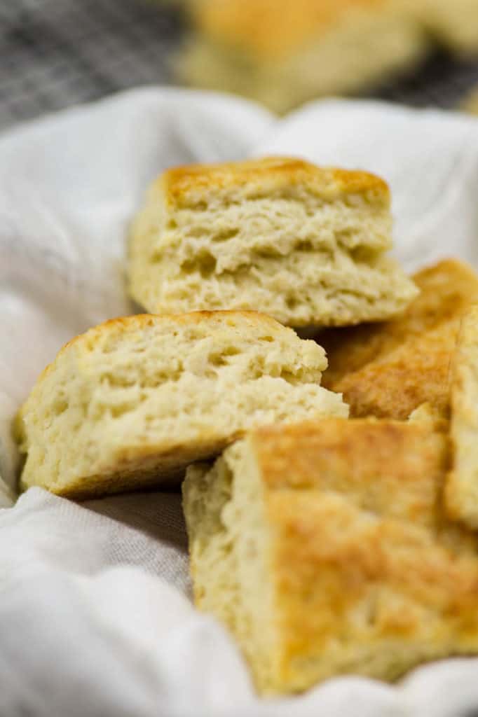 Tall and Flaky Square Buttermilk Biscuits - Butter & Baggage