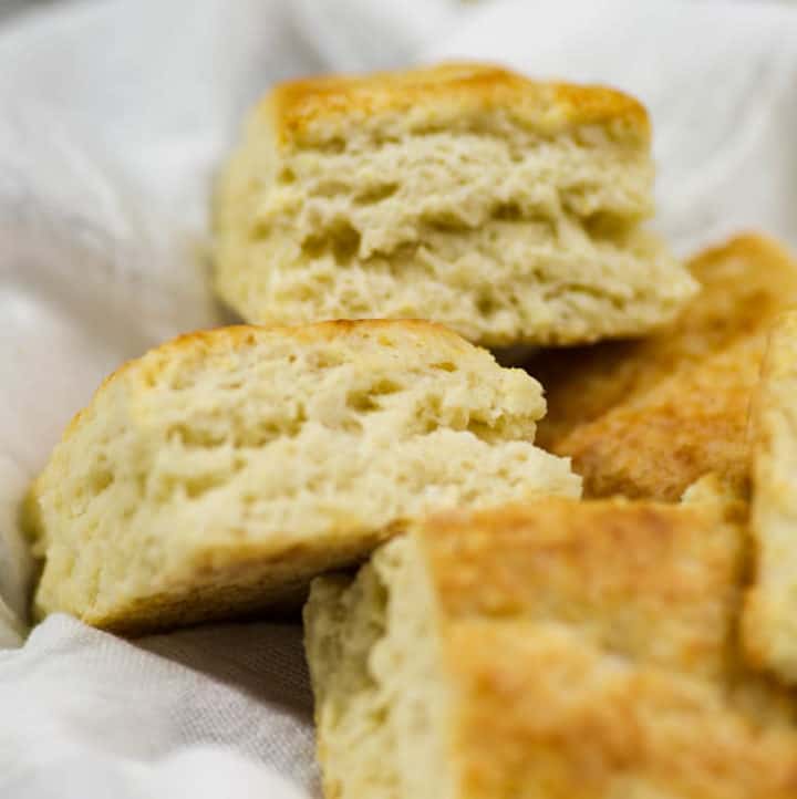 Tall and Flaky Square Buttermilk Biscuits - Butter & Baggage