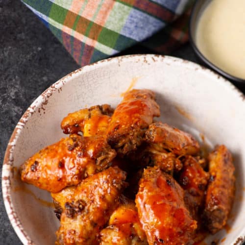 Cripsy Baked Buffalo Chcken Wings | Butter & Baggage