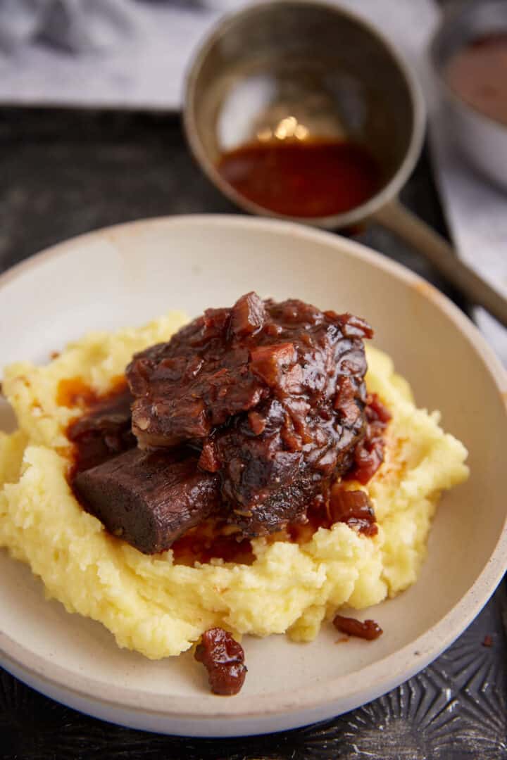 Tender and Juicy Braised Short Ribs in Red Wine - Butter & Baggage