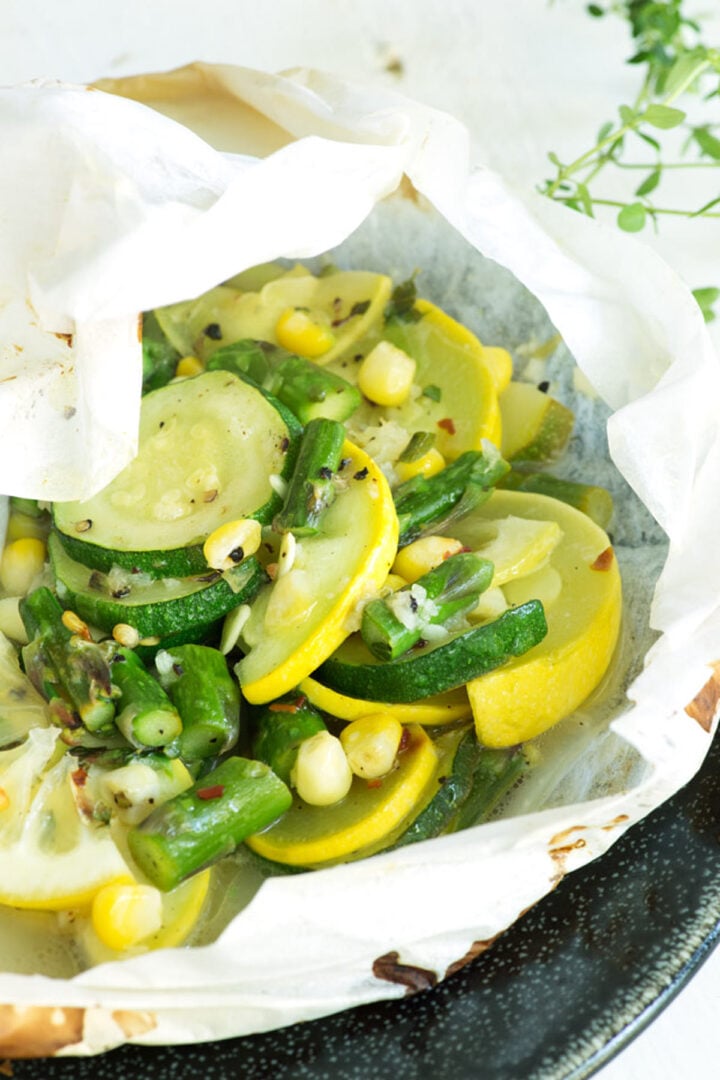 Vegetables cooked in parchment paper - Butter & Baggage