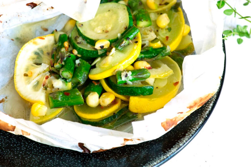Vegetables cooked in parchment paper - Butter & Baggage