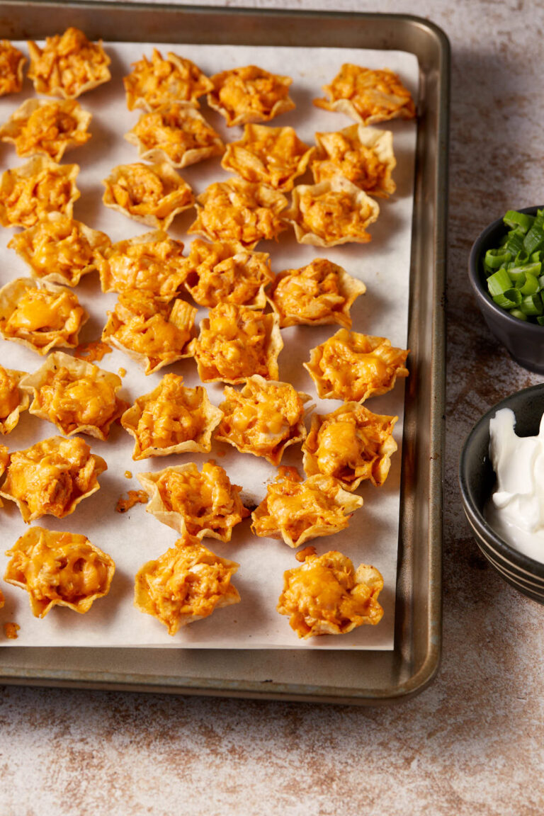 20-Minute Baked Buffalo Chicken Cups - Butter & Baggage
