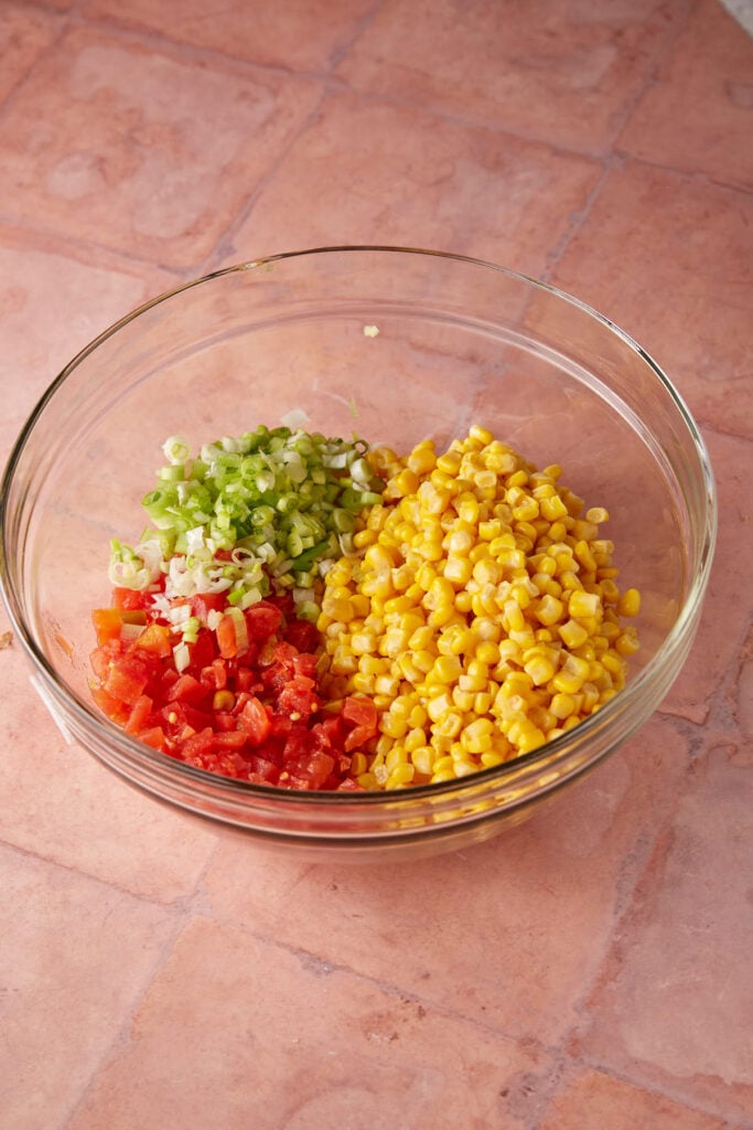 Cold Corn Dip with Sour Cream and Rotel Tomatoes - Butter & Baggage
