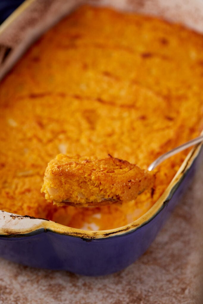 Easy Sweet Potato Souffle with Pear - Butter & Baggage