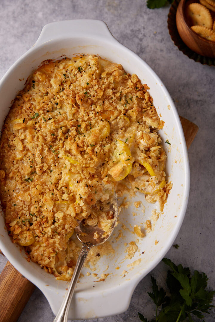 Yellow Squash Casserole with Ritz Crackers - Butter & Baggage
