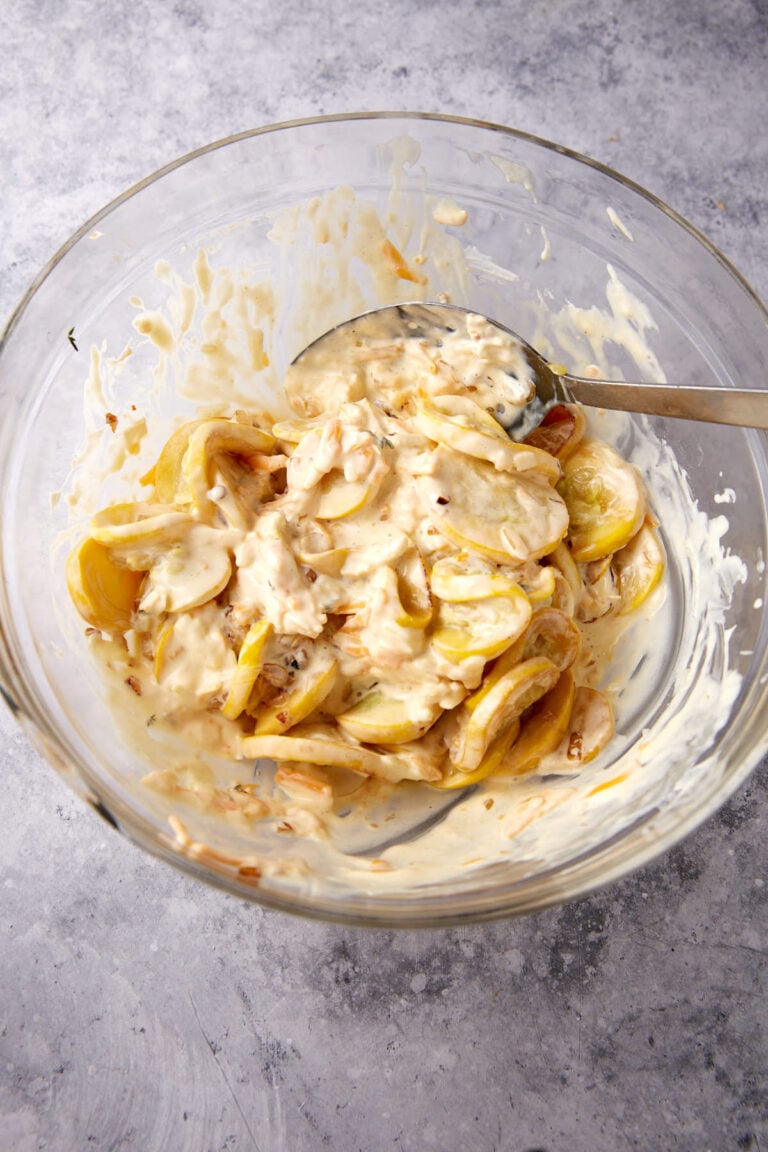 Creamy Squash Casserole with Ritz Cracker Topping - Butter & Baggage