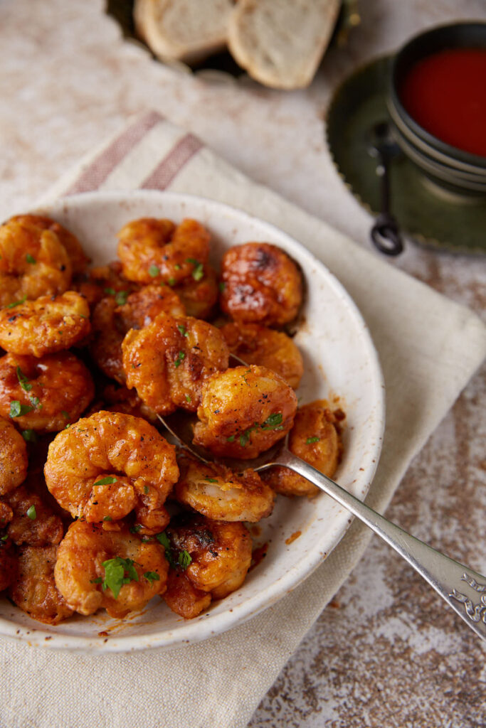 Crispy Pan Fried Buffalo Shrimp - Butter & Baggage