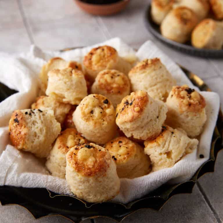 Mini Biscuits with Parmesan Cheese - Butter & Baggage