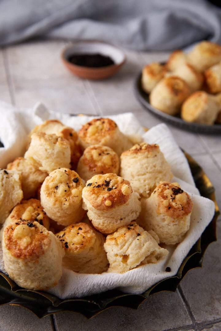 Mini Biscuits with Parmesan Cheese - Butter & Baggage