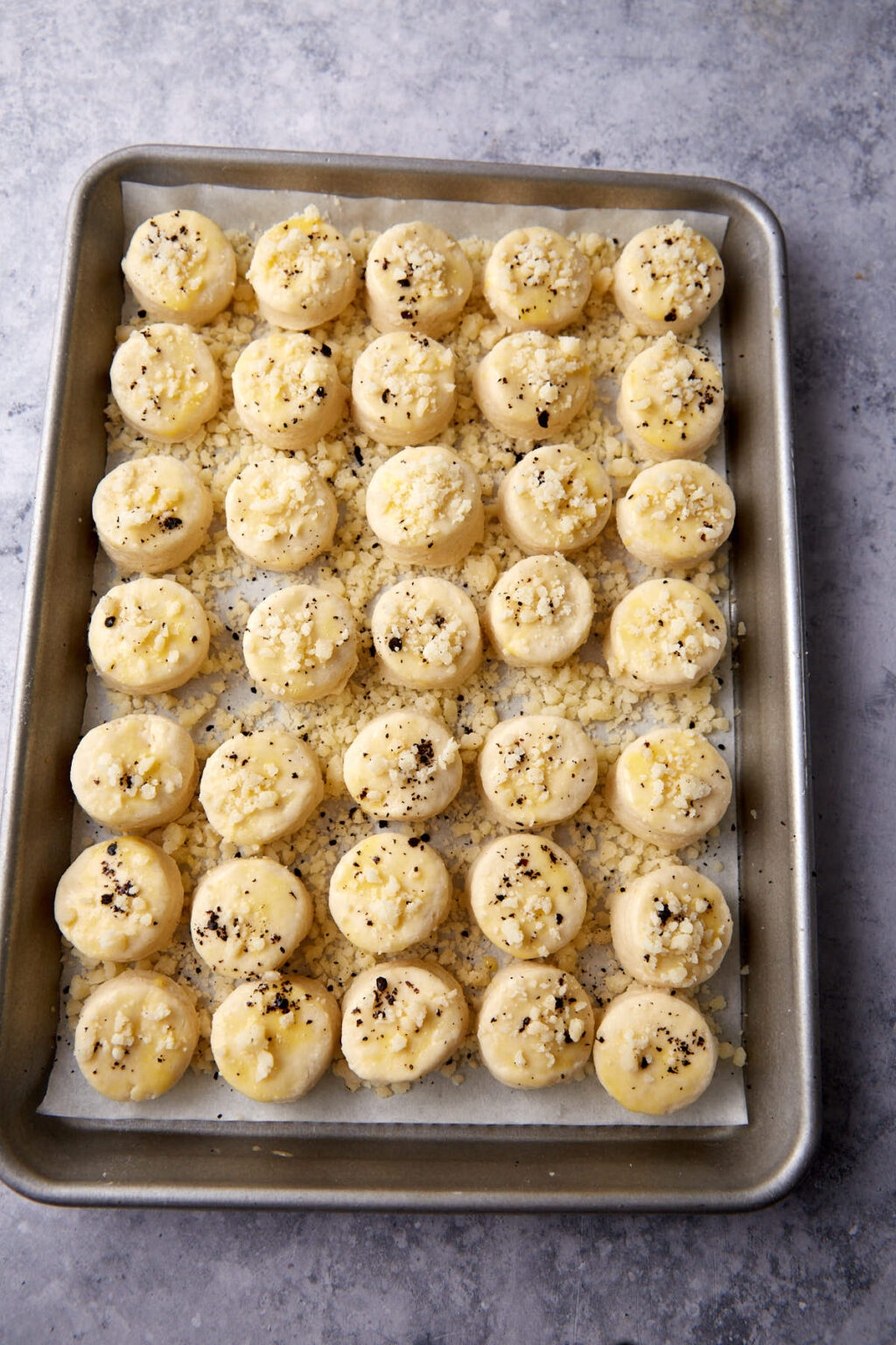 Mini Biscuits with Parmesan Cheese - Butter & Baggage