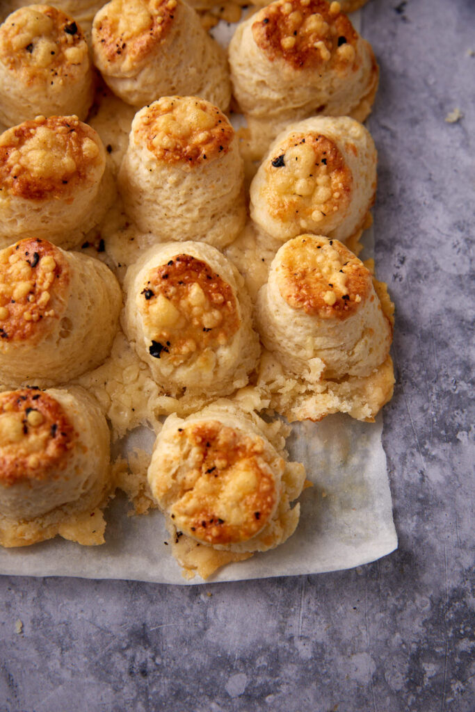 Mini Biscuits with Parmesan Cheese - Butter & Baggage
