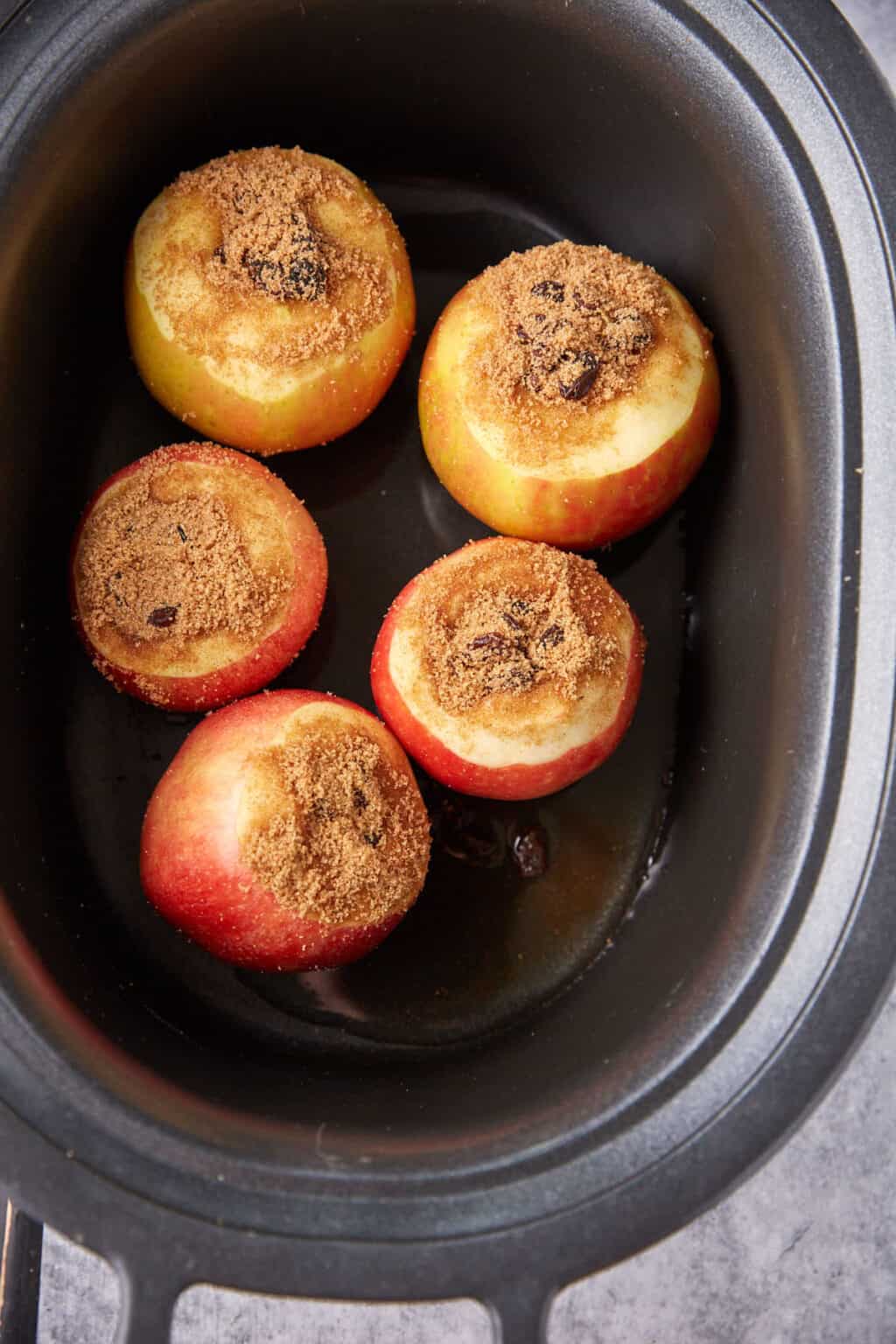Crock Pot Baked Apples with Raisins and Walnuts - Butter & Baggage
