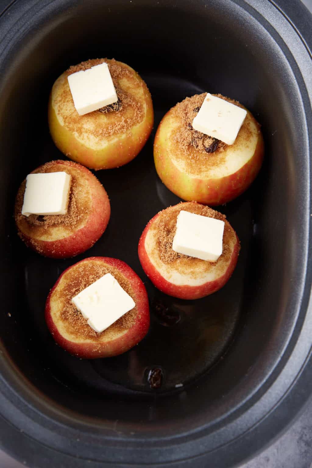 Crock Pot Baked Apples with Raisins and Walnuts - Butter & Baggage