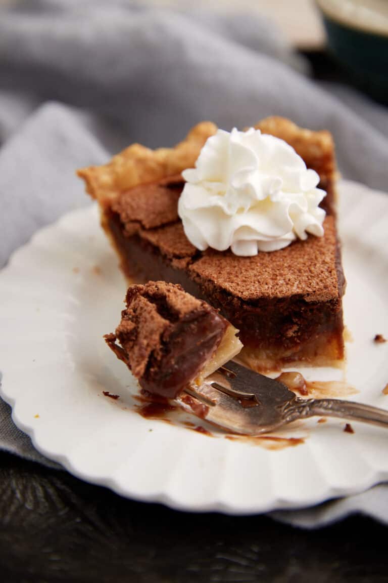 Old-Fashioned Chocolate Chess Pie with Cornmeal - Butter & Baggage