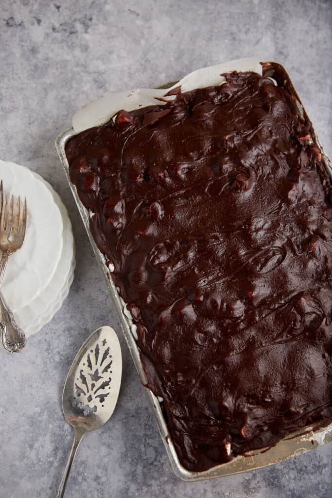 From Scratch Chocolate Mud Cake with Marshmallow Frosting - Butter ...